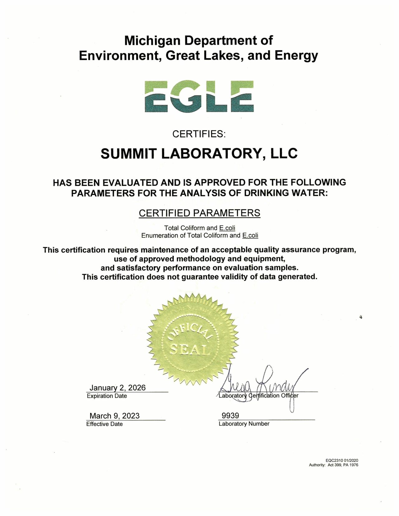 Water Testing Services